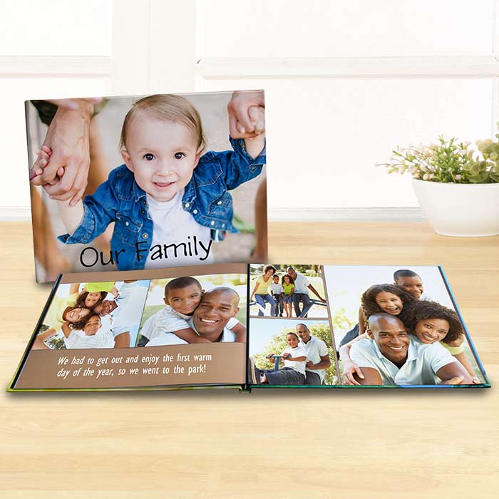 Lay flat photo books with lay-flat binding